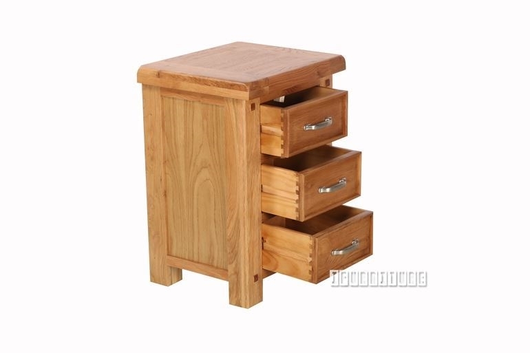 WESTMINSTER 3-Drawer Solid Oak Bedside Table-iFurniture-The largest furniture store in Edmonton ...