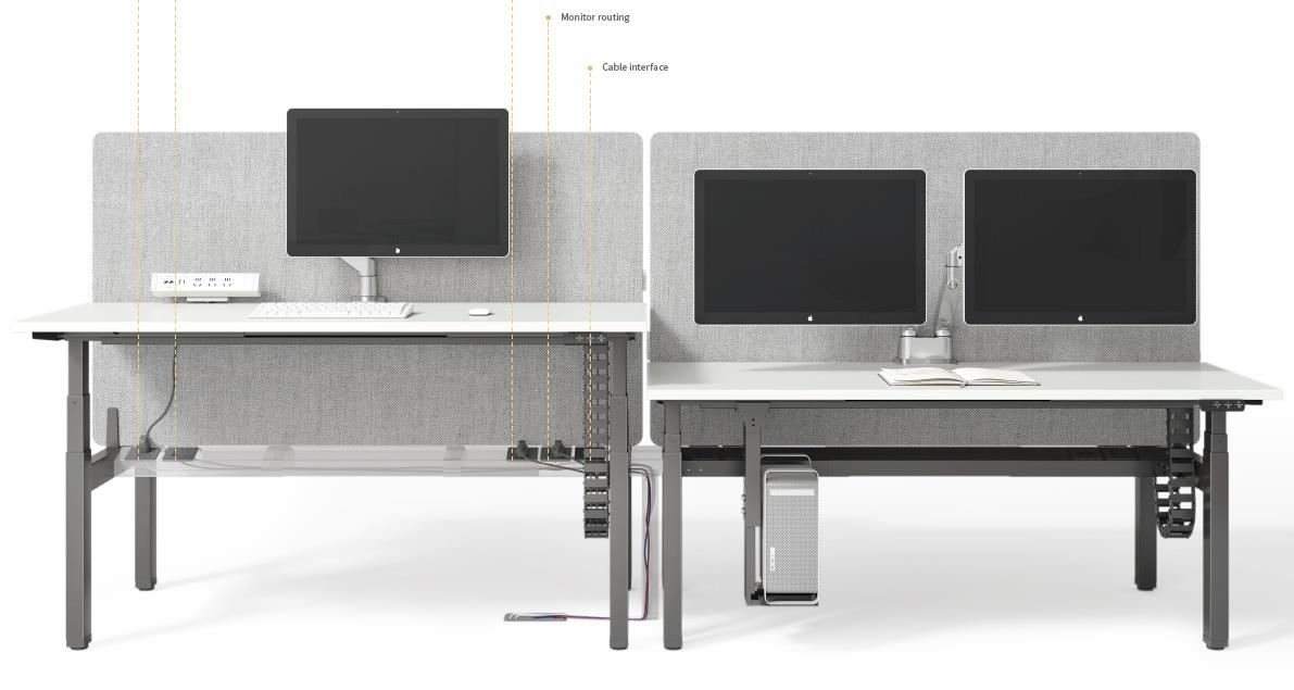 UP1 BACK-TO-BACK DUAL Adjustable Desk System-iFurniture-The largest ...