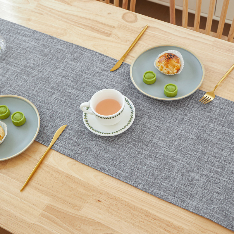 LINEN TABLE RUNNER 12"x94" (Silver Grey)-iFurniture-The largest ...
