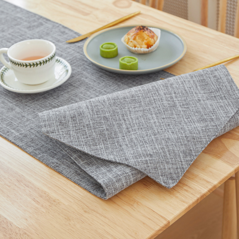 LINEN TABLE RUNNER 12"x94" (Silver Grey)-iFurniture-The largest ...
