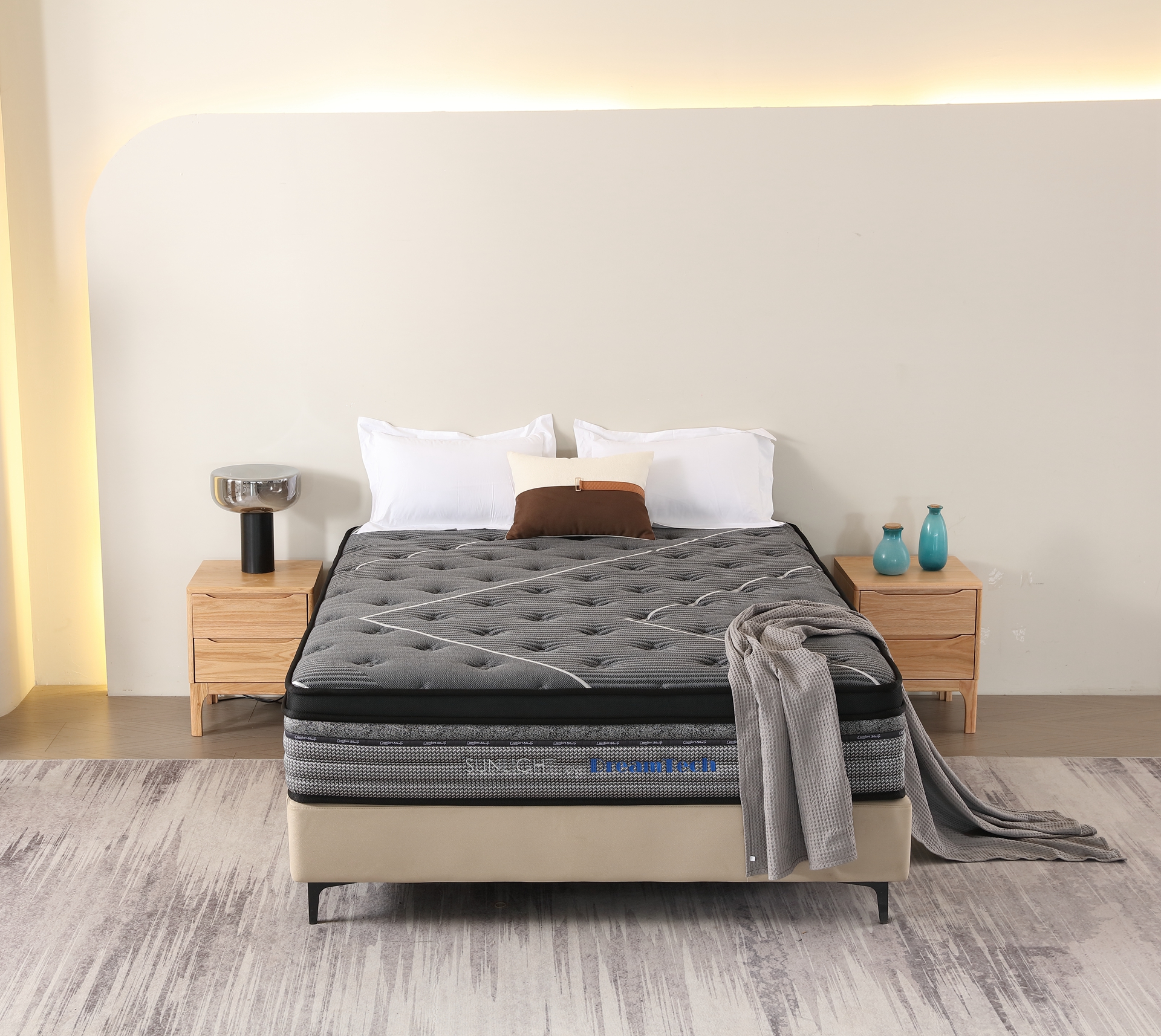SUNLIGHT Gel Memory Foam Pocket Spring Mattress with Pillow Top ...