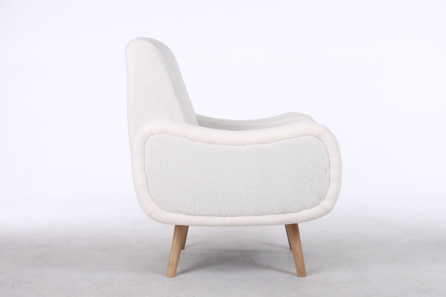 CLOUDTOP Velvet Lounge Chair (White)-iFurniture-The largest furniture ...