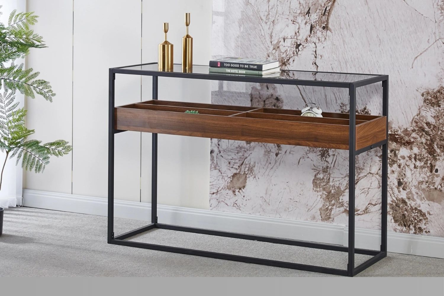 GLACIER Glass Top Console Table-iFurniture-The largest furniture store in Edmonton, now landed ...