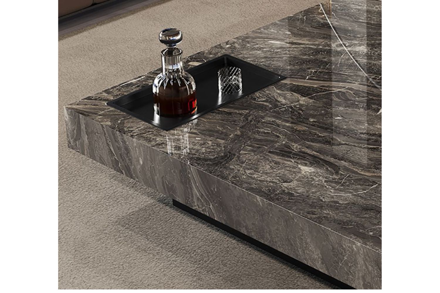 GRAVITY Sintered Stone Top Coffee Table (Dark Color)-iFurniture-The largest furniture store in ...