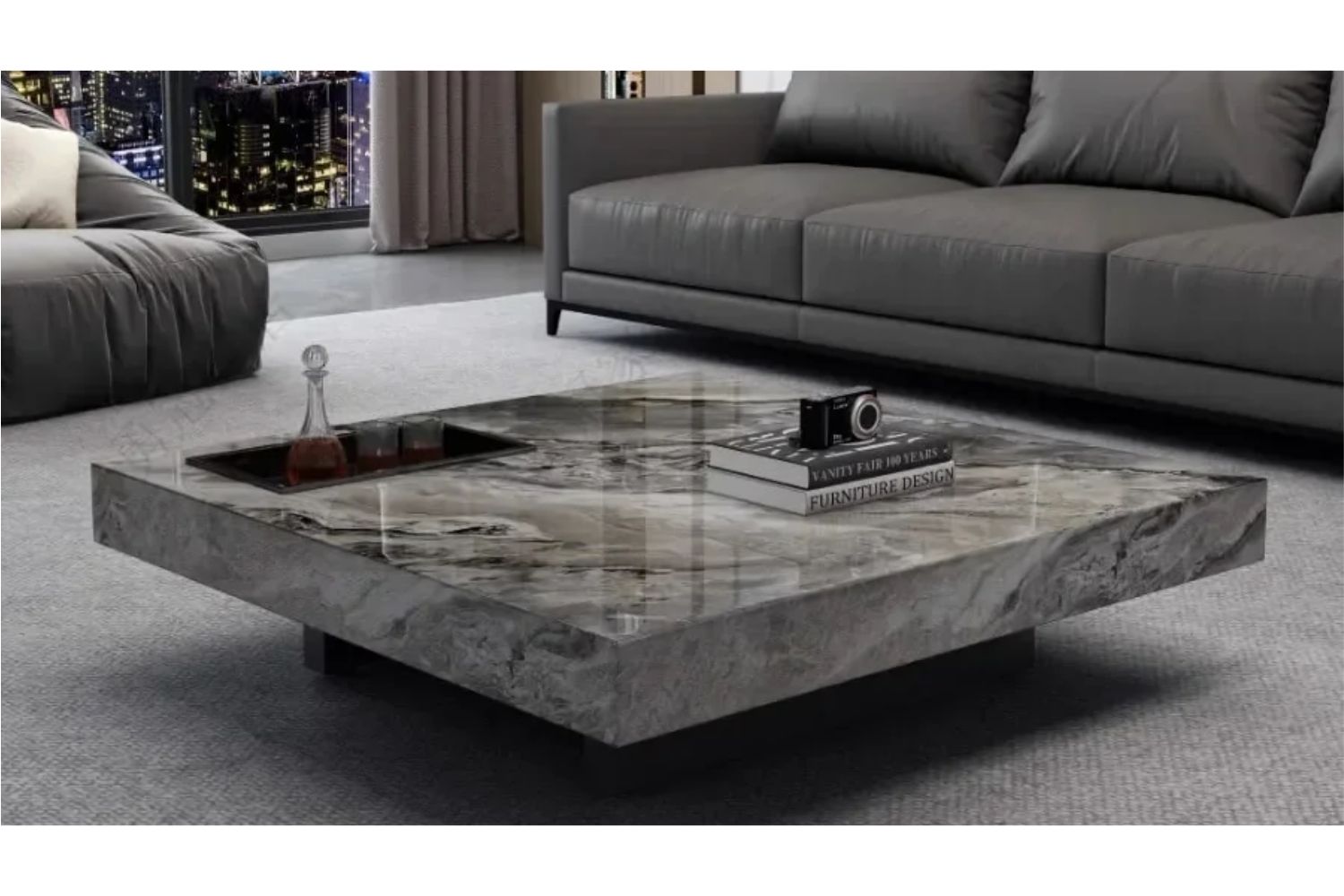 GRAVITY Sintered Stone Top Coffee Table (Dark Color)-iFurniture-The largest furniture store in ...