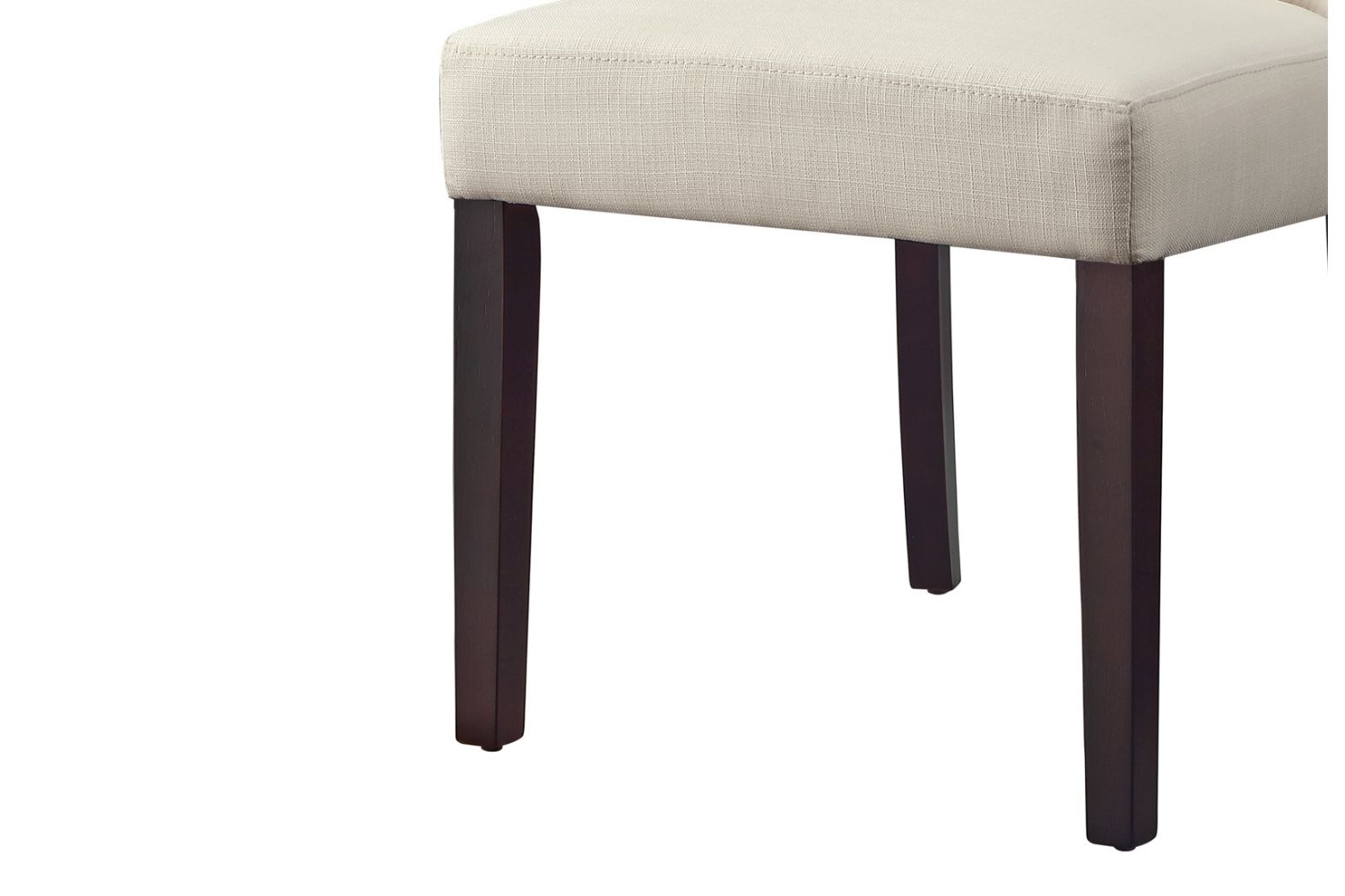 ARLETTE Button-Tufted Linen Wingback Dining Chair (Cream White ...