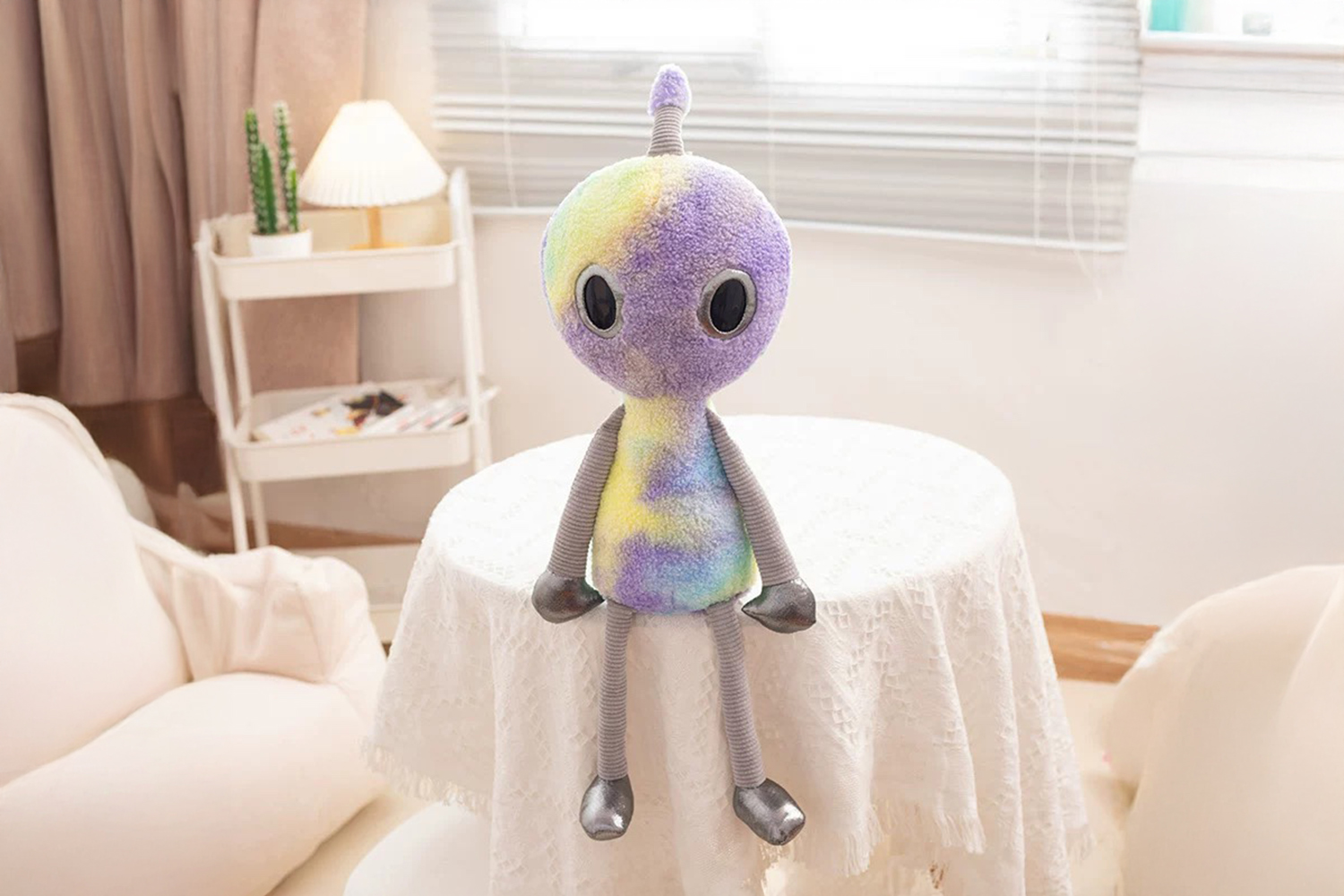 ALIEN Teddy Fabric Plush Cushion (Pink/Purple)-iFurniture-The largest ...