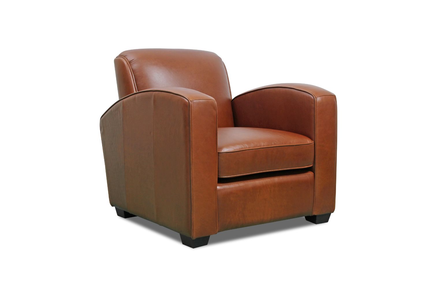 HEMINGWAY 100% Genuine Silky Aniline Leather Club Chair-iFurniture-The ...