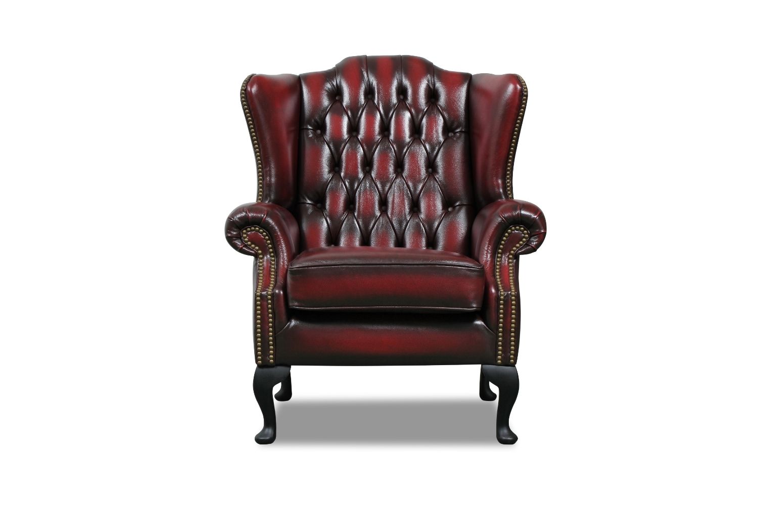 WILLIFORD 100% Genuine Leather Chesterfield High Back Wing Chair ...