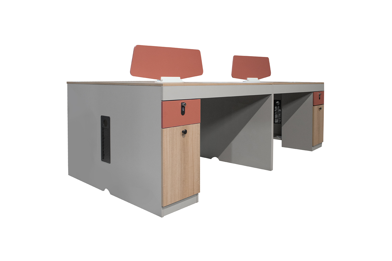 FOCUS Office System 4-Seater Desk with Cabinets-iFurniture-The largest ...
