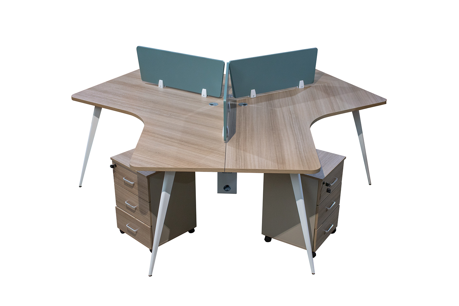 FOCUS Office System 3-Seater Triangle Desks-iFurniture-The largest ...