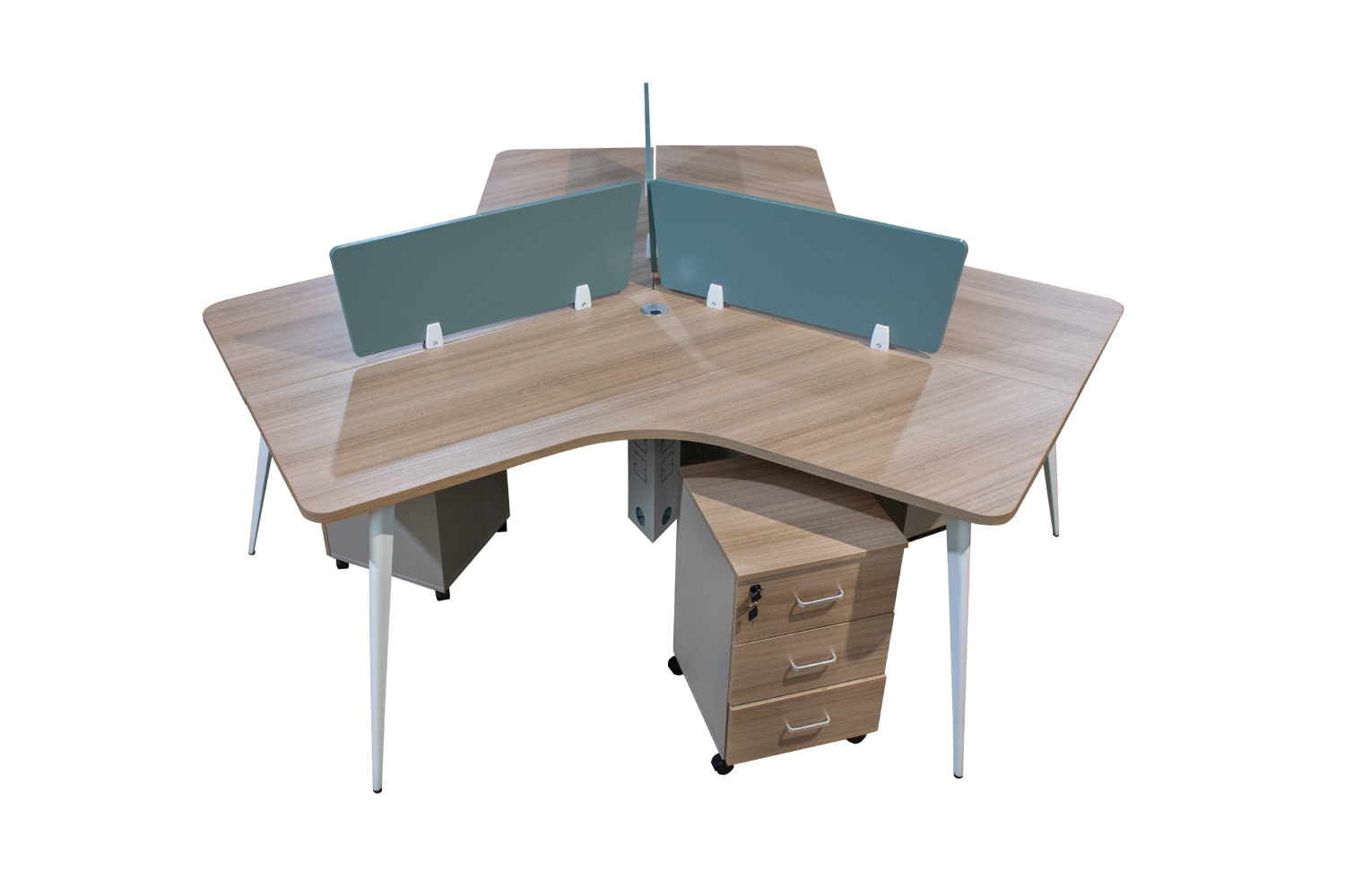 FOCUS Office System 3-Seater Triangle Desks-iFurniture-The largest ...