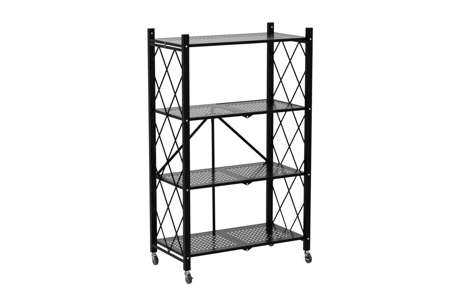 NNEVL 49"x28" 4-Tier Foldable Shelves with Wheels-iFurniture-The ...