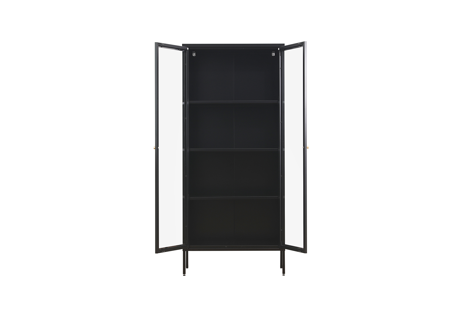 STARK Steel Frame 71"x31.5" 2-Door Transparent Glass Display Cabinet ...
