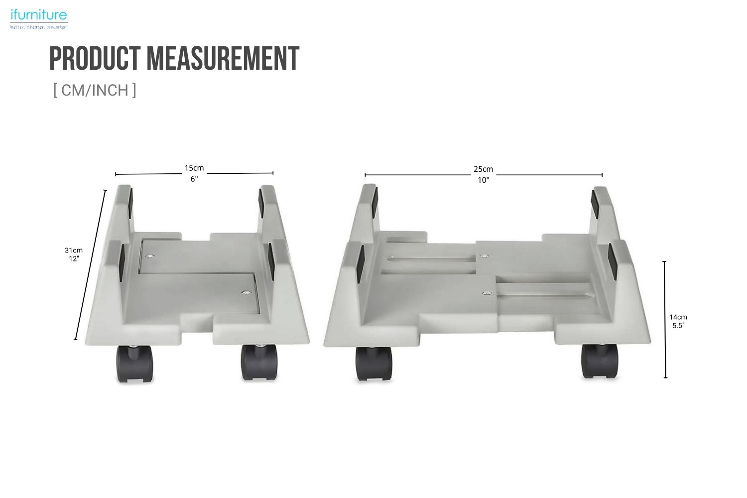 LEXTER Portable Adjustable CPU Stand with Casters-iFurniture-The ...