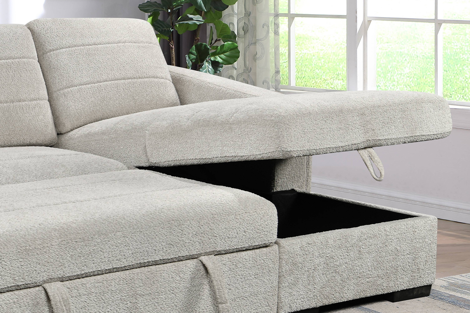 CHANEL Fabric Corner Sofa Bed with Storage-iFurniture-The largest furniture store in Edmonton ...