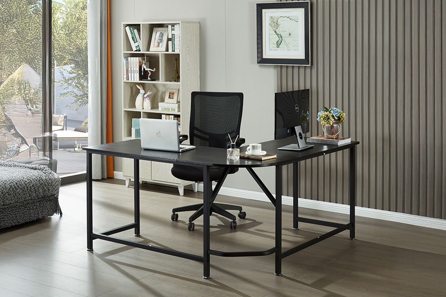 VITALI 59" L-Shaped Computer Desk (Black) -iFurniture-The largest ...