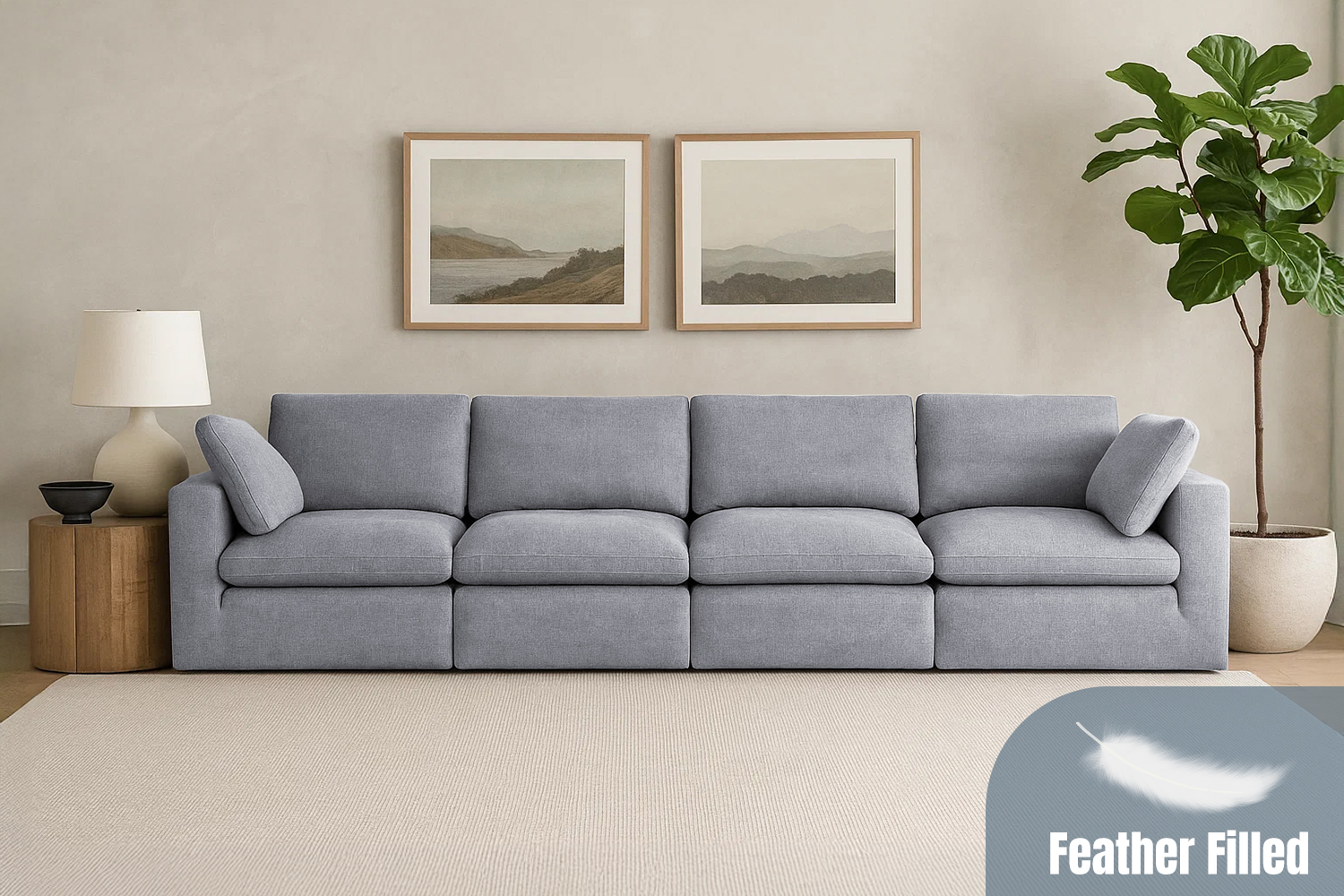 FAIRFIELD Feather-Filled Sectional Modular Sofa Range-iFurniture-The ...
