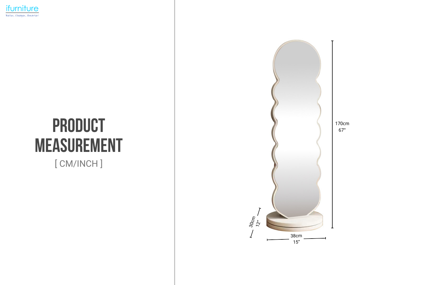 TOVIA H67" Swivel Base Stand Mirror-iFurniture-The largest furniture ...
