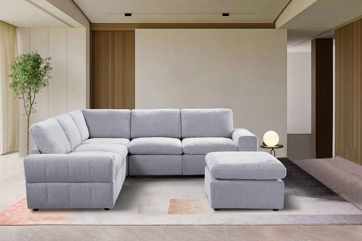 LUXEON Sectional Modular Sofa Range with Ottoman & Storage Console ...