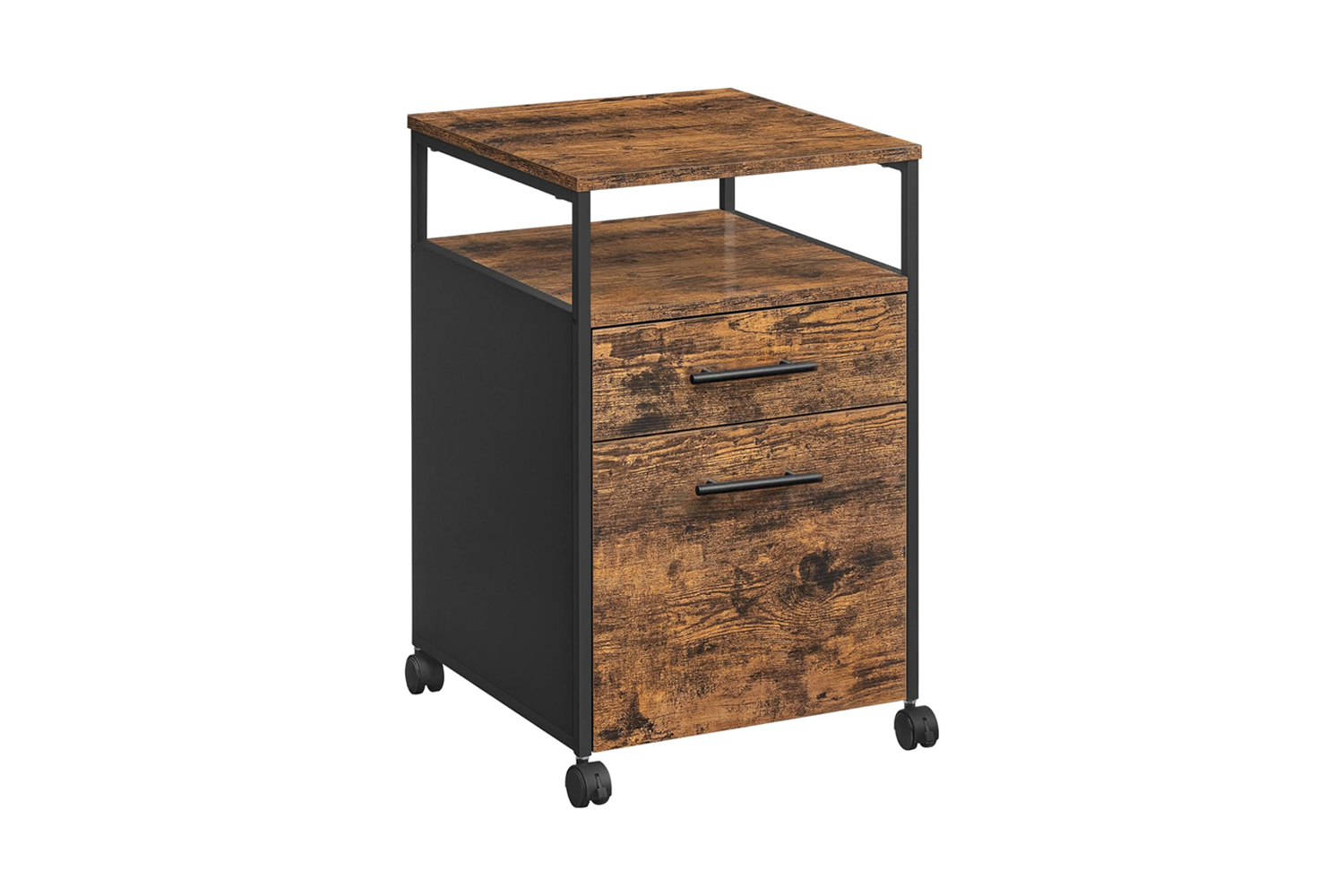 BASSETT 2-Drawer Bedside Table/File Cabinet with Wheels-iFurniture-The ...