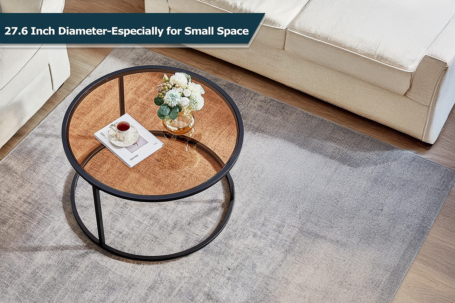 SAVION D27.5" Tempered Glass Top Coffee Table-iFurniture-The largest ...