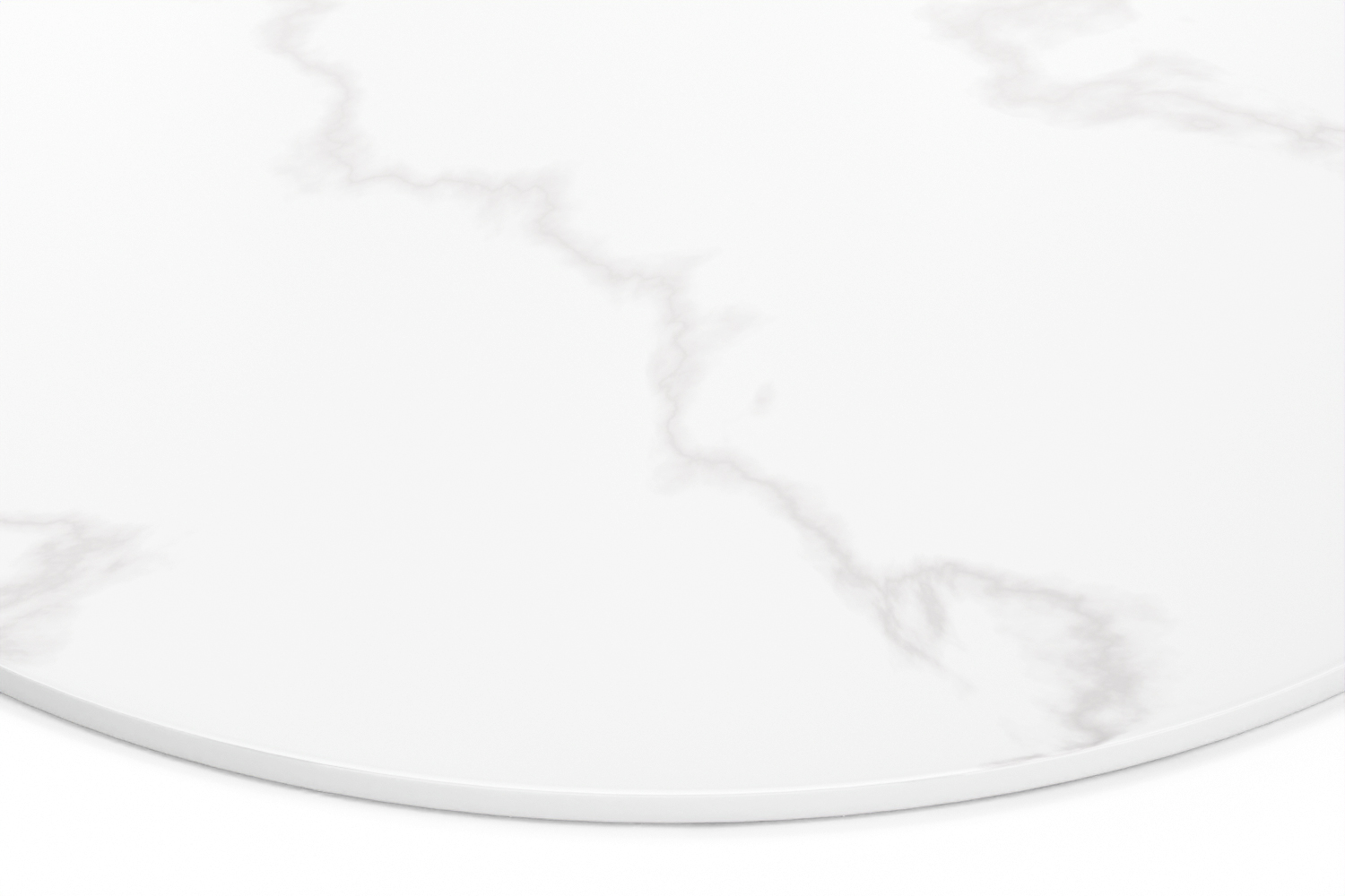 NOAM D31.5" Round Sintered Stone Lazy Susan Turntable (White ...