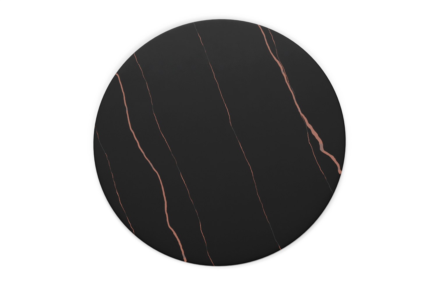 NOAM D31.5" Round Sintered Stone Lazy Susan Turntable (Matte Black ...