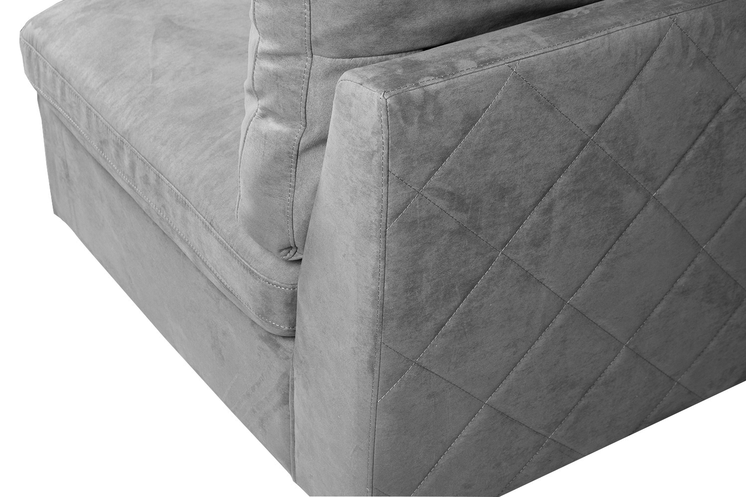 ASPECT Nappa Fabric Memory Foam Sectional Modular Sofa Range (Grey ...