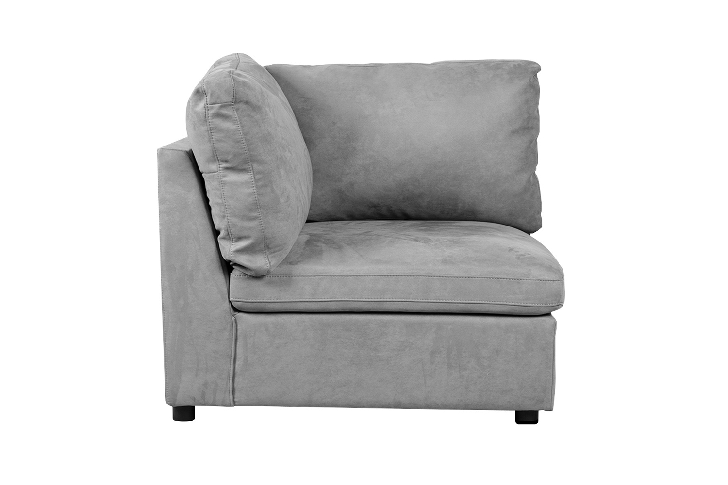 ASPECT Nappa Fabric Memory Foam Sectional Modular Sofa (Grey) - Corner ...