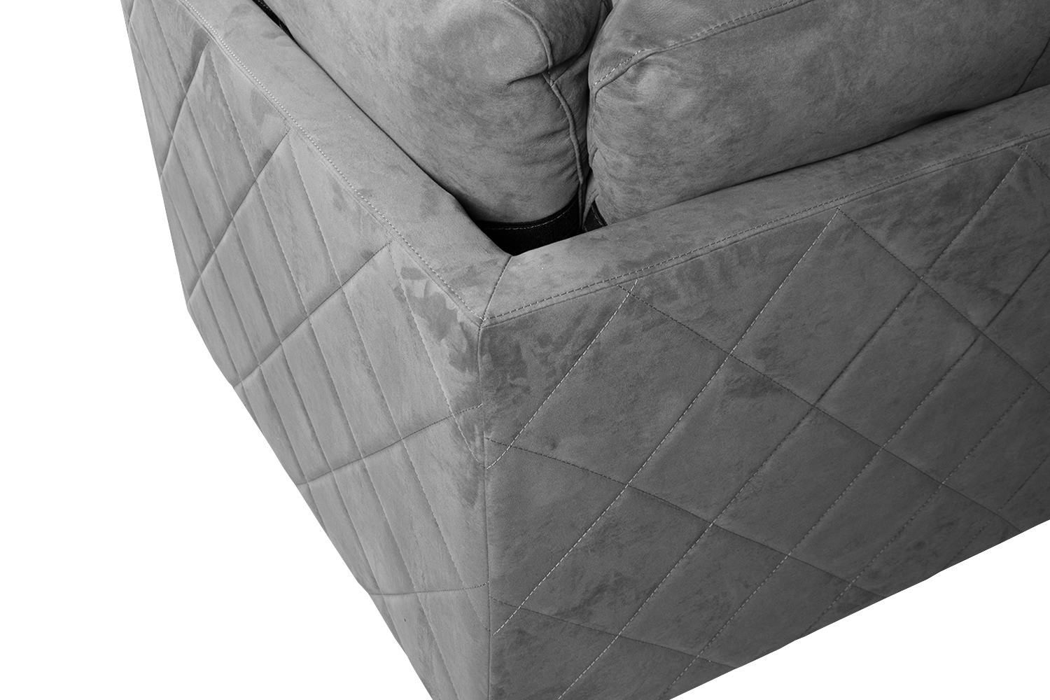 ASPECT Nappa Fabric Memory Foam Sectional Modular Sofa (Grey) - Corner ...