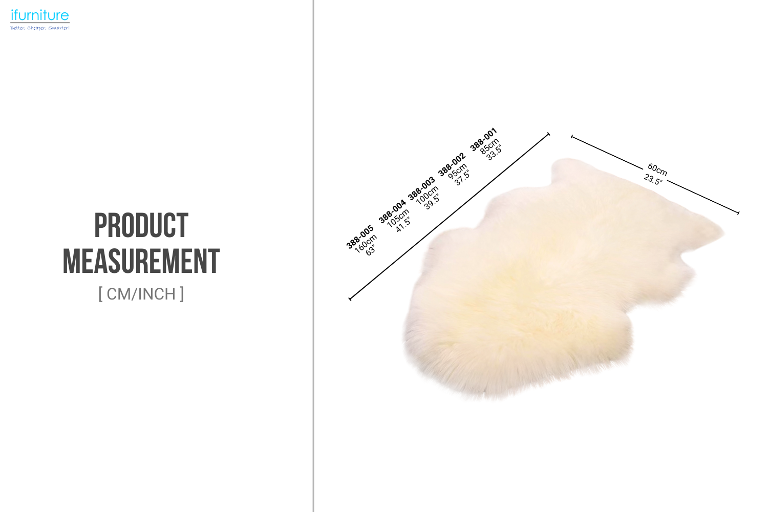 Natural Long Wool Sheepskin Rug Range-iFurniture-The largest furniture ...