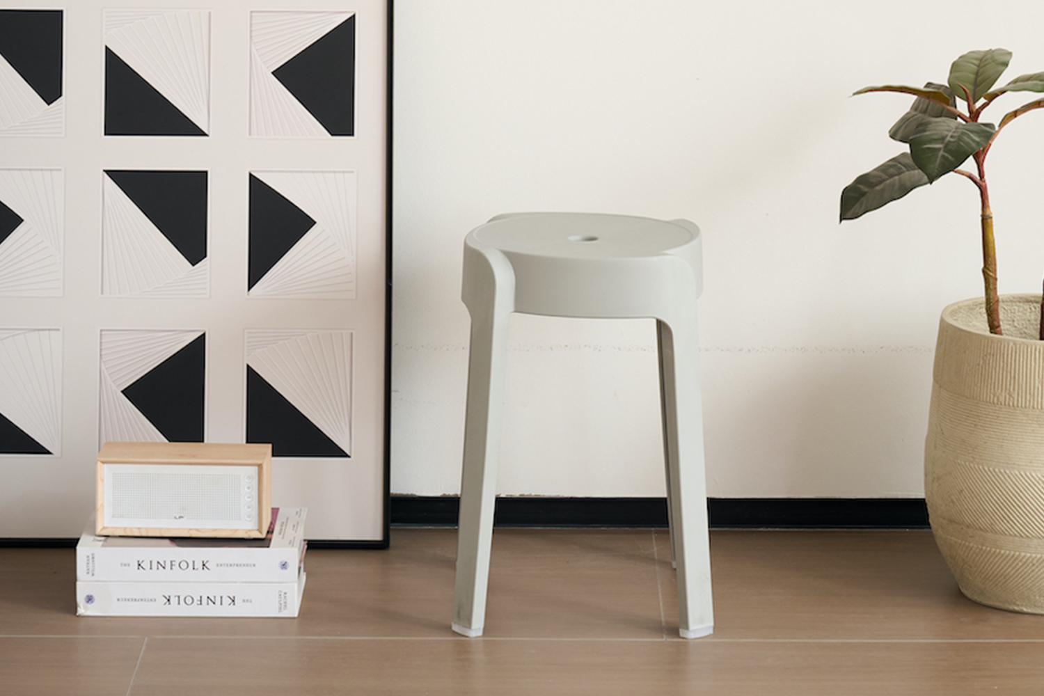 NAXOS Stackable Stool (Grey)-iFurniture-The largest furniture store in ...