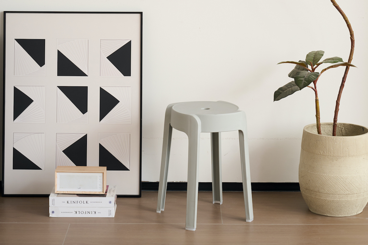 NAXOS Stackable Stool (Grey)-iFurniture-The largest furniture store in ...