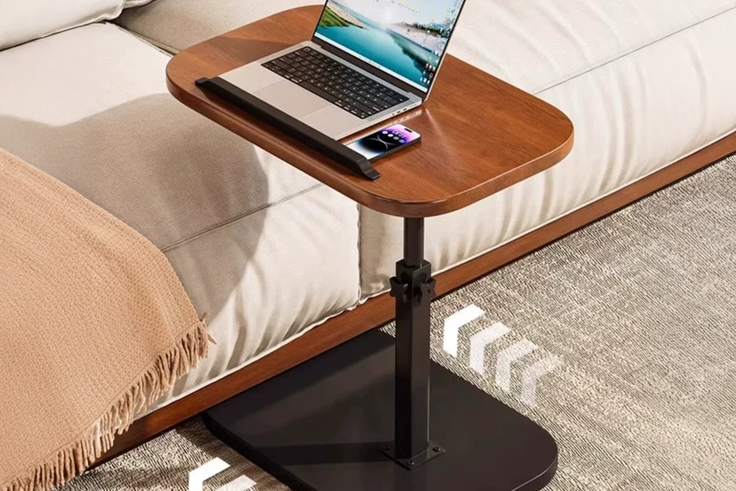 PLAINO 360° Rotating Top Height Adjustable Side Table-iFurniture-The ...