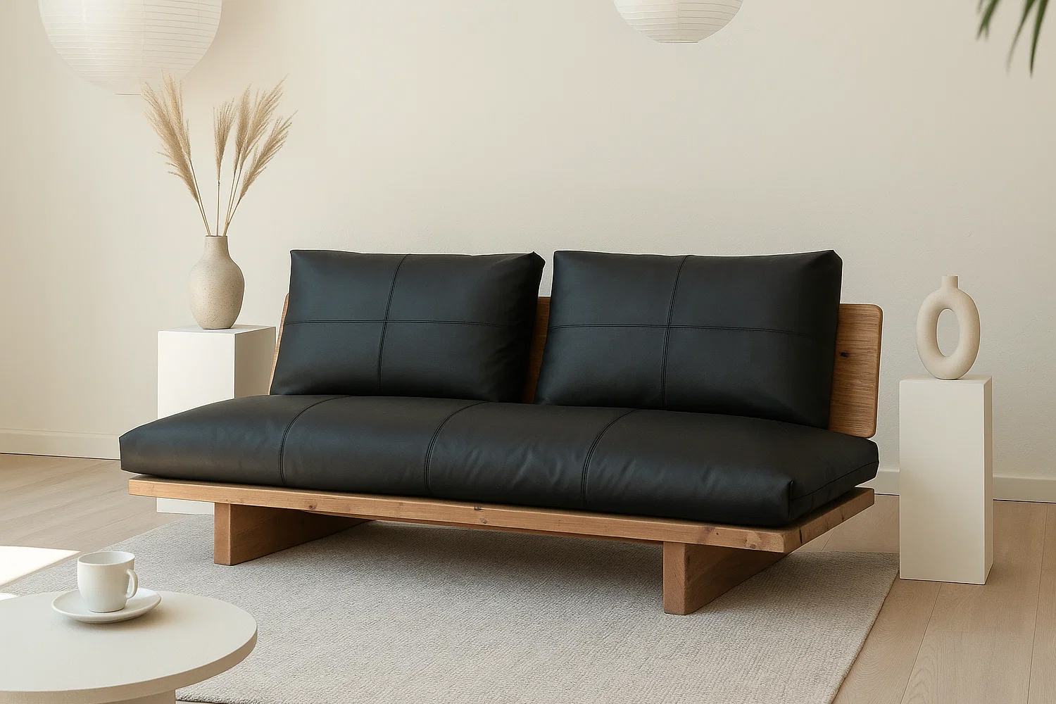 TIMBERA 3/1 Seater 100% Genuine Leather Reclaimed Pine Wood Sofa Range ...