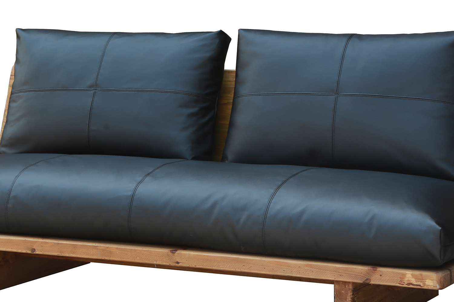 TIMBERA 3/1 Seater 100% Genuine Leather Reclaimed Pine Wood Sofa Range ...
