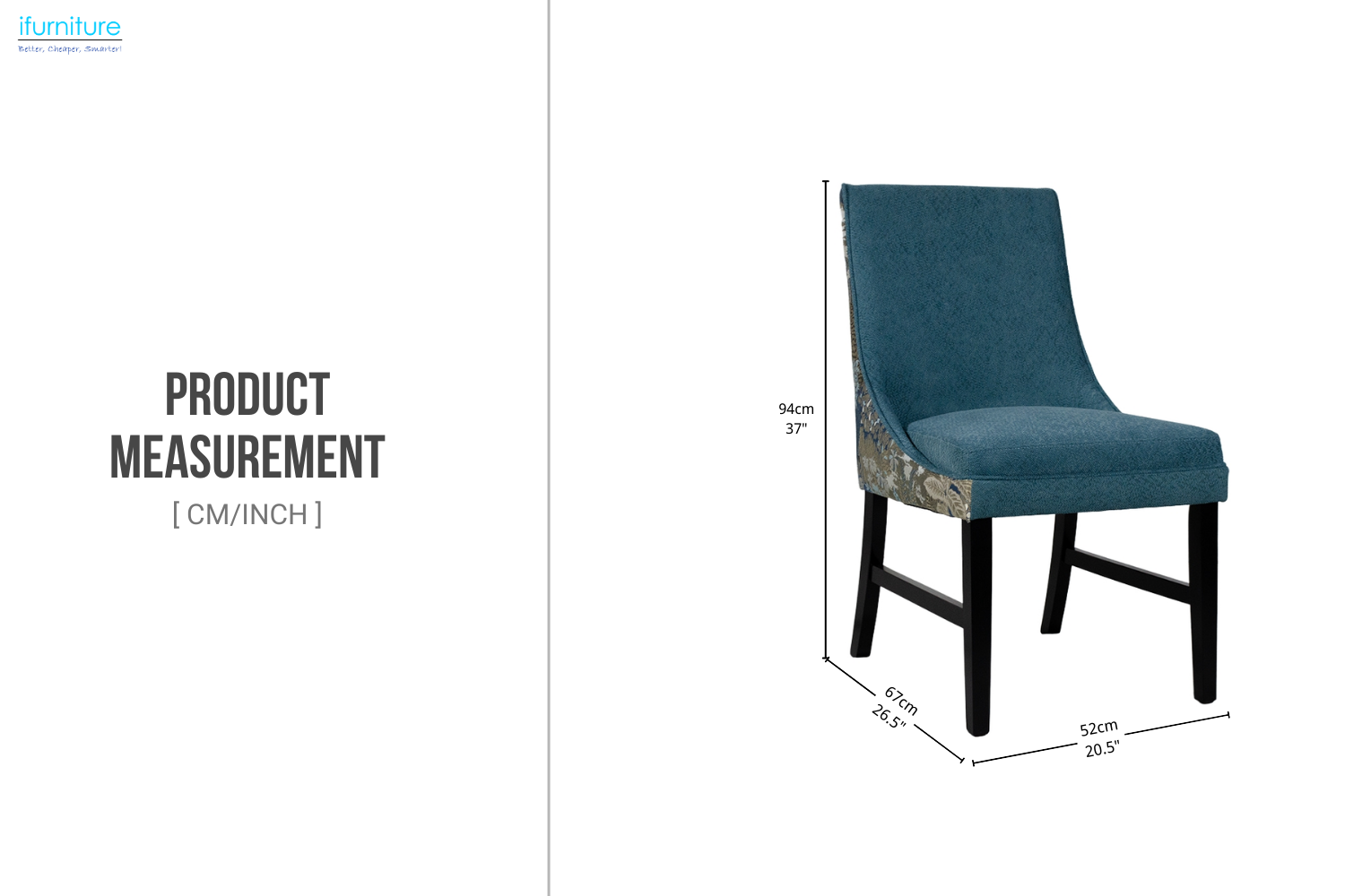 LANCEY High Back Dining Chair (Blue) - Each-iFurniture-The largest ...