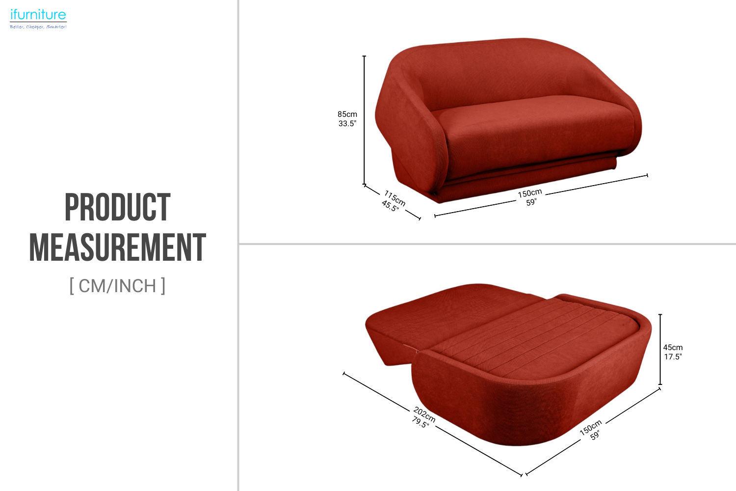 POSTIGA Flip Convertible 2 Seater Sofa/ Sofa Bed-iFurniture-The largest ...